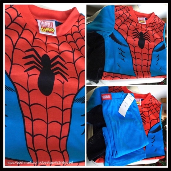 Marvel | Pajamas | Spider Man Super Hero Pjs Set | Poshmark